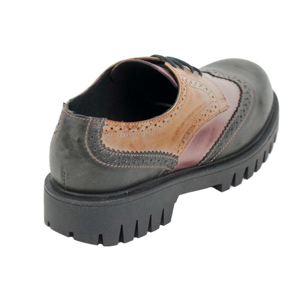 Incaltaminte dama din piele naturala de trei colori cu talpa cu ...