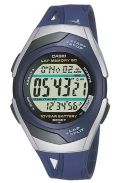Men's watch Casio Sports LAP Memory 60 STR-300C-2VER | Resin strap mens ...